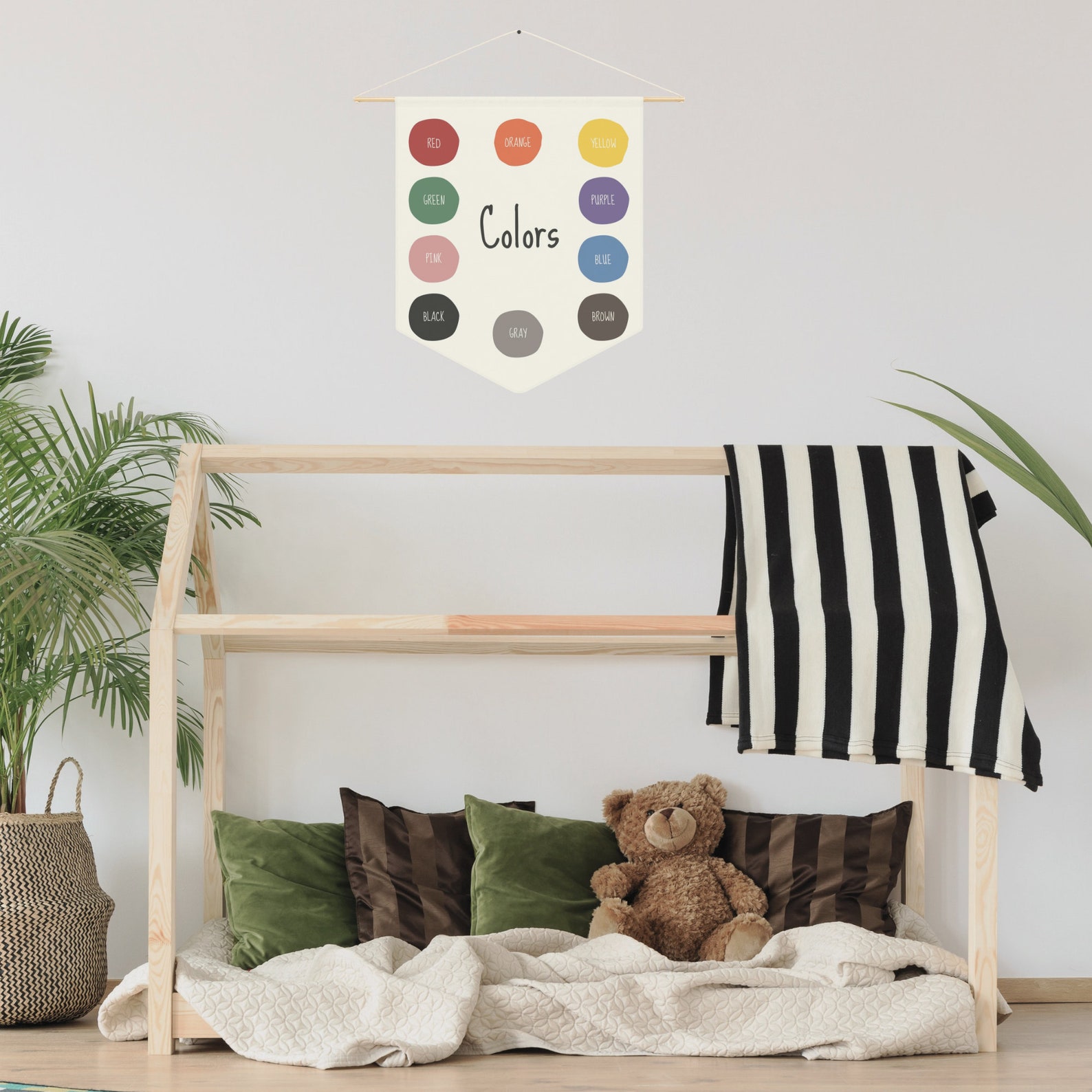 Color Chart Nursery Banner Primary Colors Educational Poster - Etsy