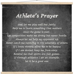 Athlete Poster Christian Sports | Prayer Poster | Christian Youth ...