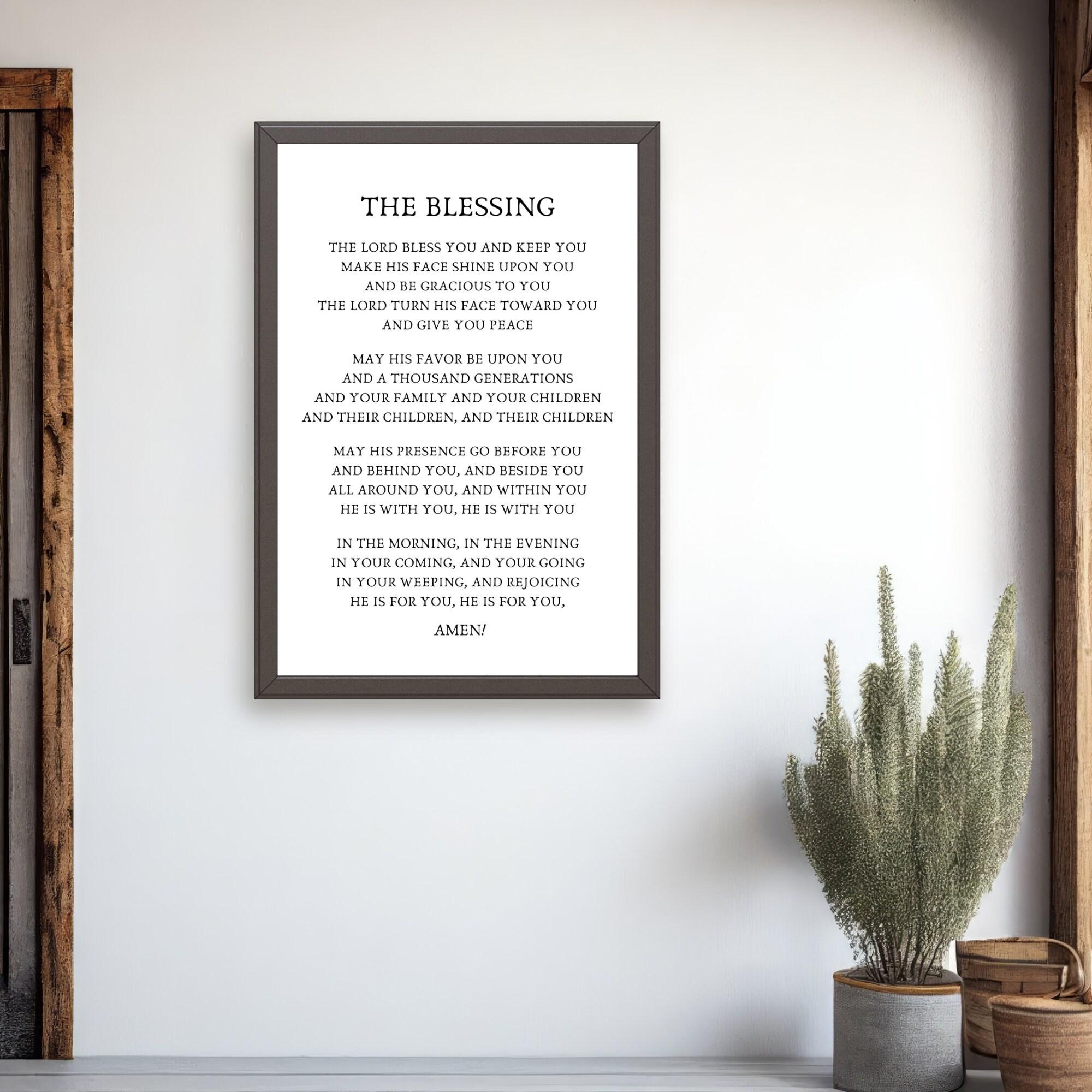 The Blessing Lyrics Wall Art | May the Lord Bless You and Keep You ...