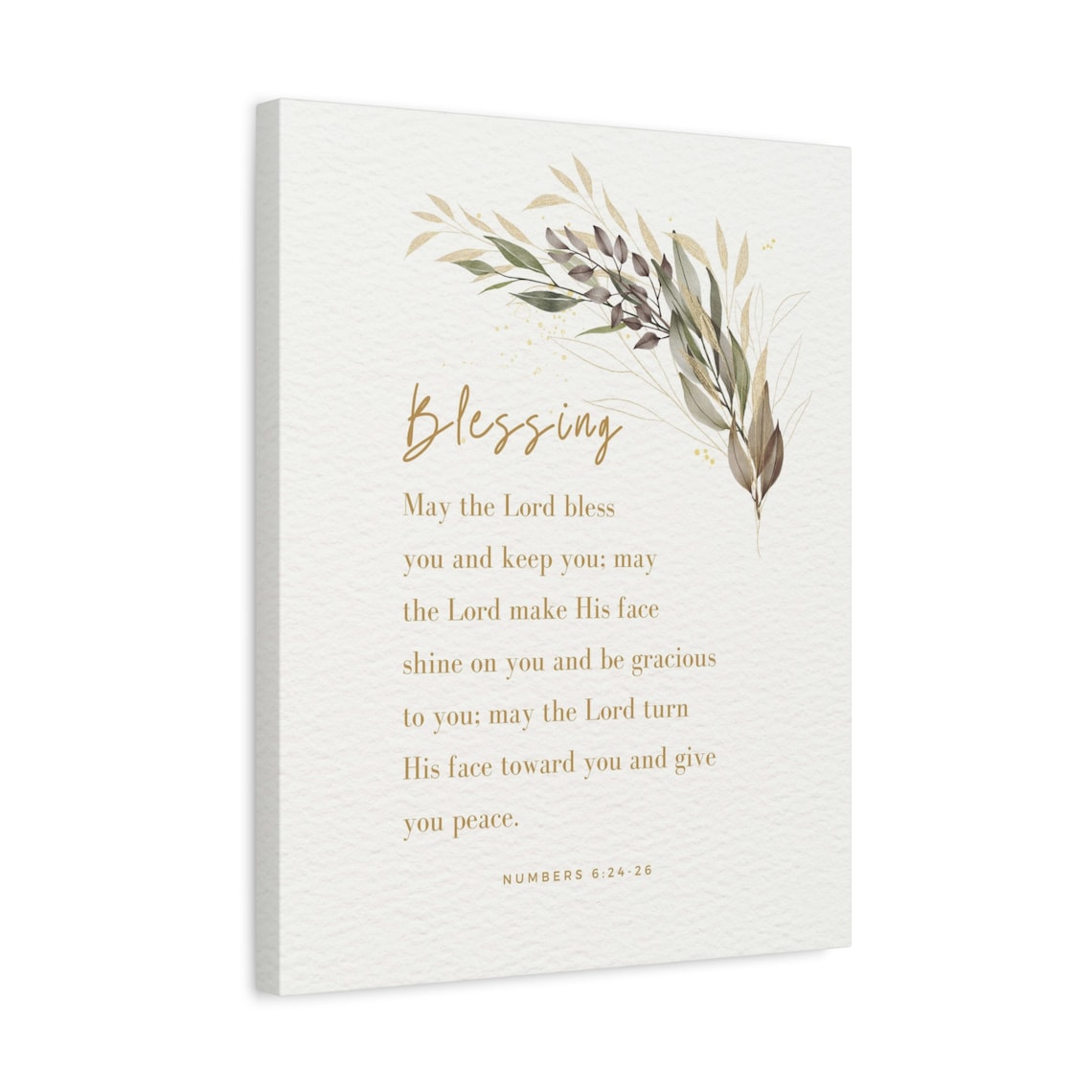 The Blessing Lyrics Wall Art| Numbers 6 24 26 Sign Scripture Canvas ...