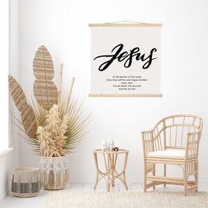 Names of Jesus Faith Poster: Christian Song Lyrics Art - Etsy