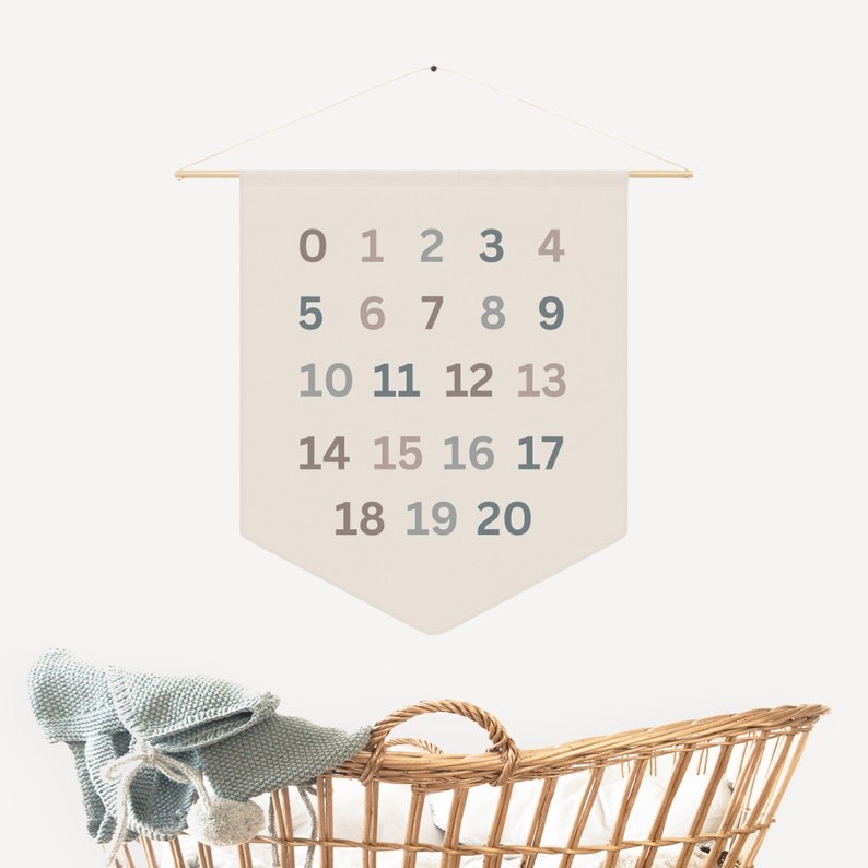 Number Chart Nursery Banner Number Activities Educational - Etsy