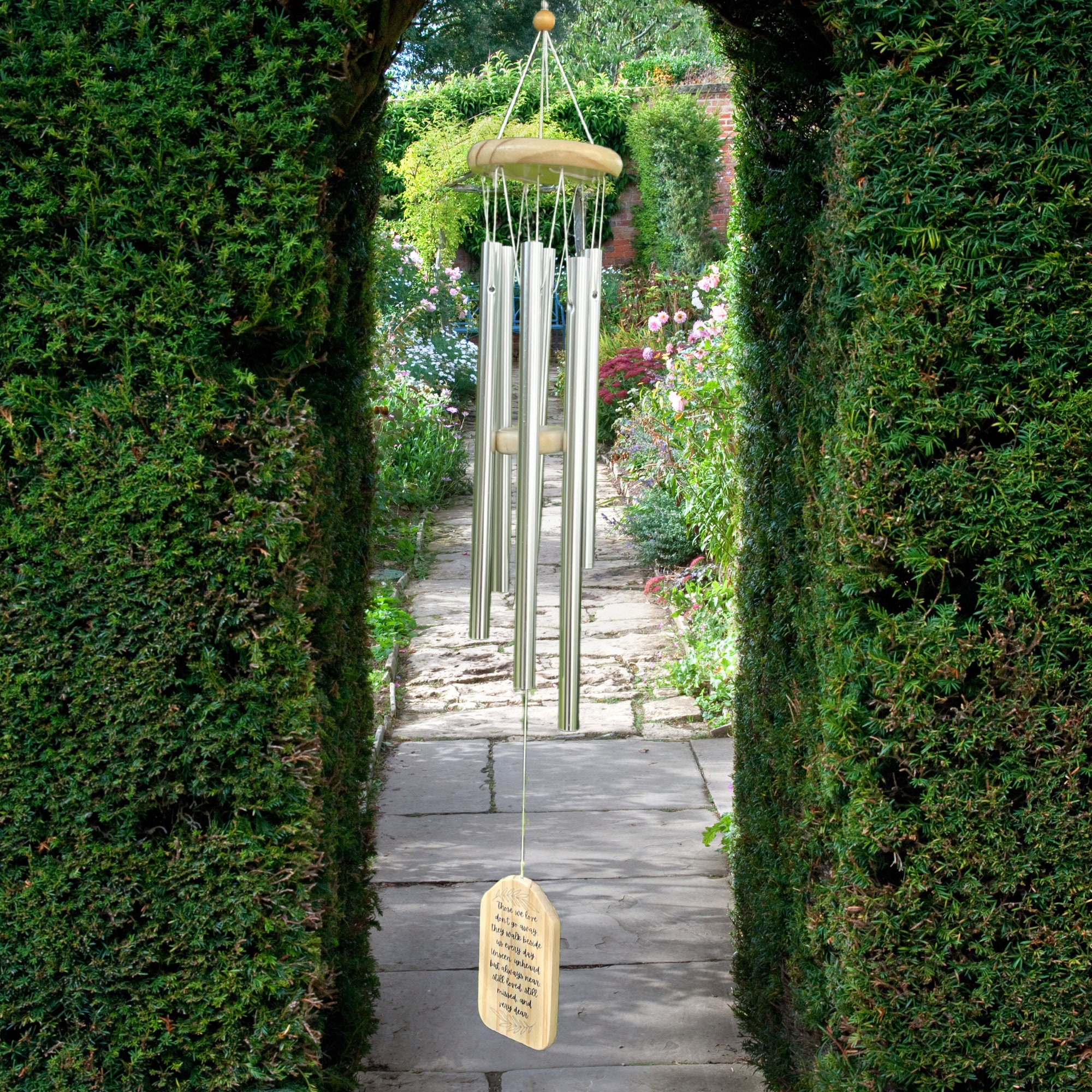 Memorial Wind Chimes Those We Love| Memorial Poem Custom Wind Chime ...