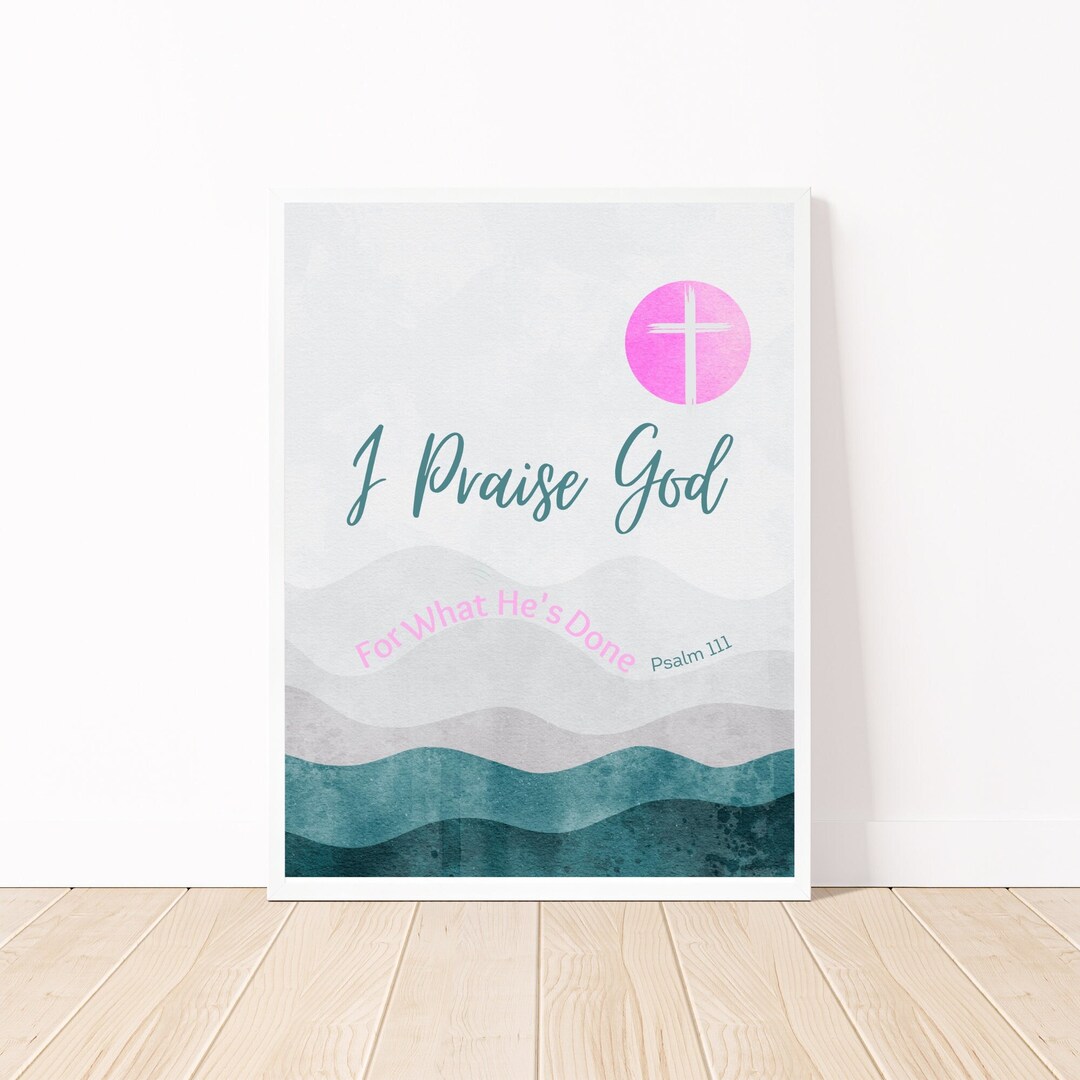 Psalm Printable Bible Verse Poster Psalm 111|psalm Wall Art|teenage ...