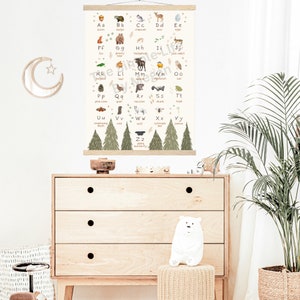 Woodland Alphabet Sign | Alphabet Poster |woodland Theme Nursery ...