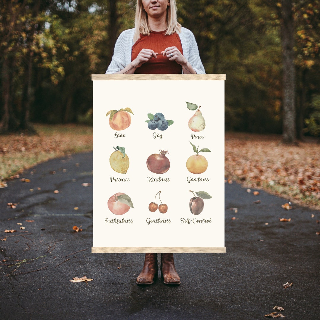 Fruits of the Spirit Poster: Watercolor Christian Scripture Art - Etsy