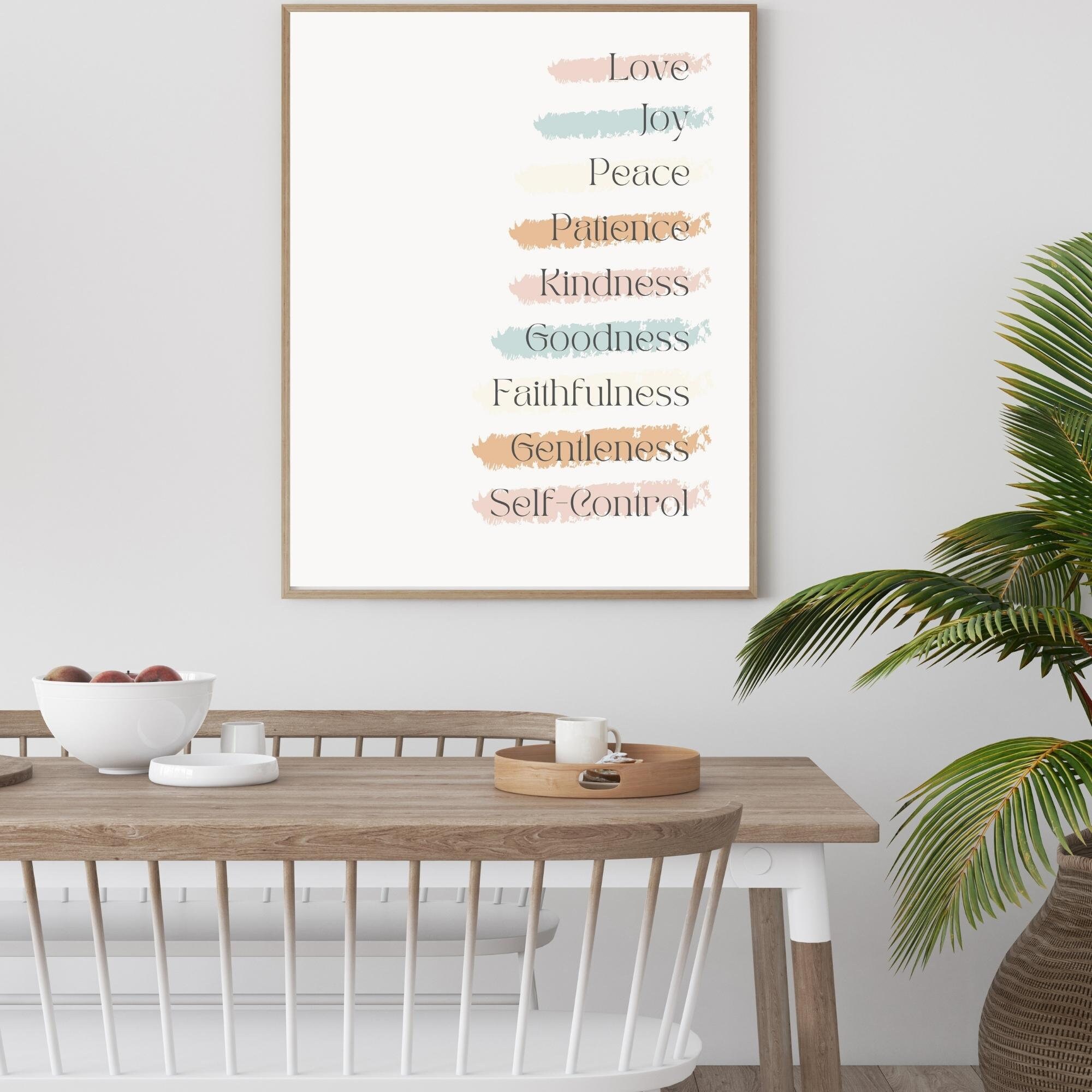Fruits of the Spirit Galatians 5 22 23 Christian Poster Faith Printable ...