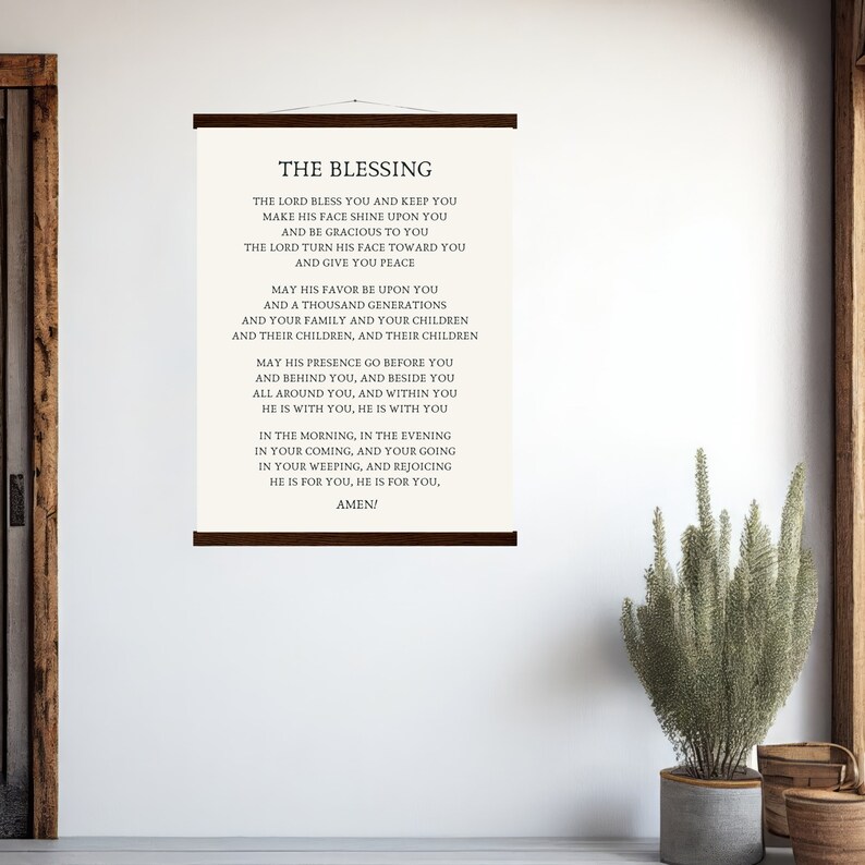 The Blessing Lyrics Wall Art | May the Lord Bless You and Keep You ...