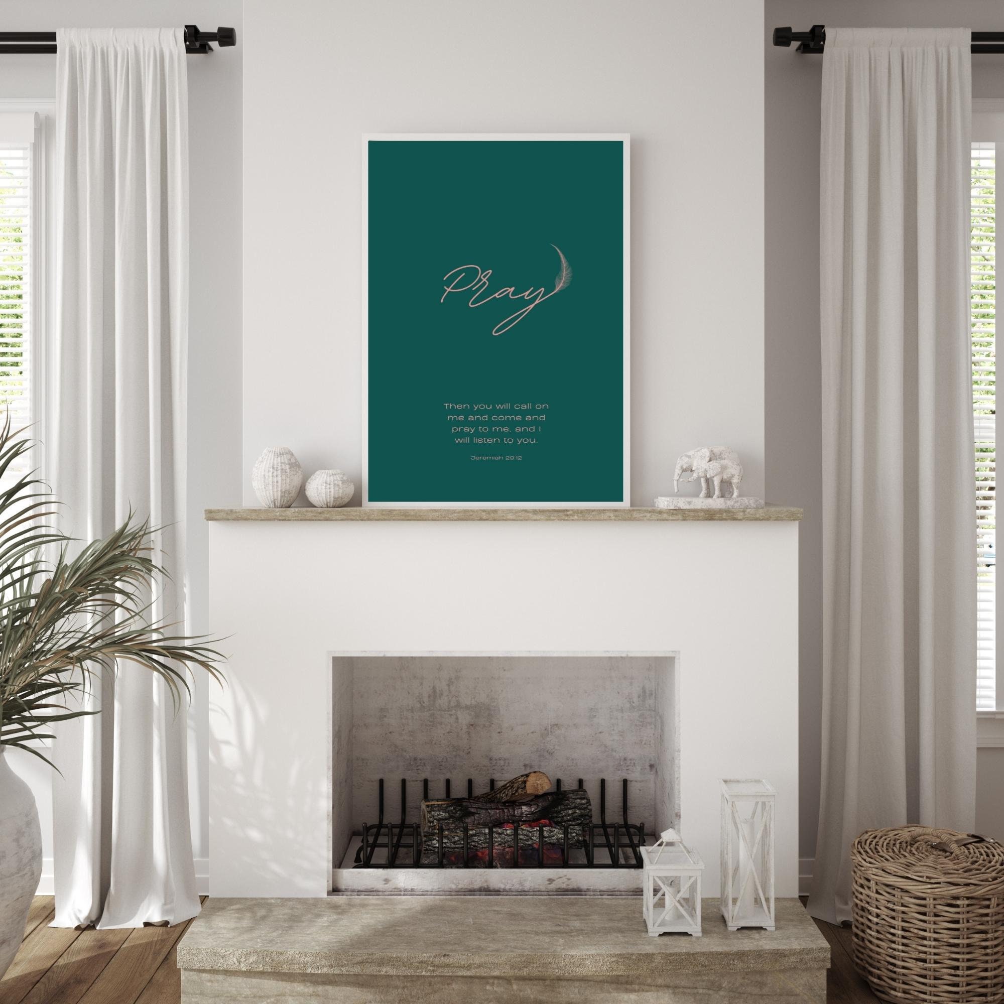Jeremiah 29 12 Prayer Printable Feather Artwork Prayer Etsy
