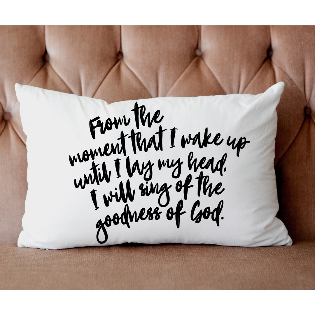 Goodness of God Psalm 27 13 Christian Pillow | 20x30 Pillow Cover ...