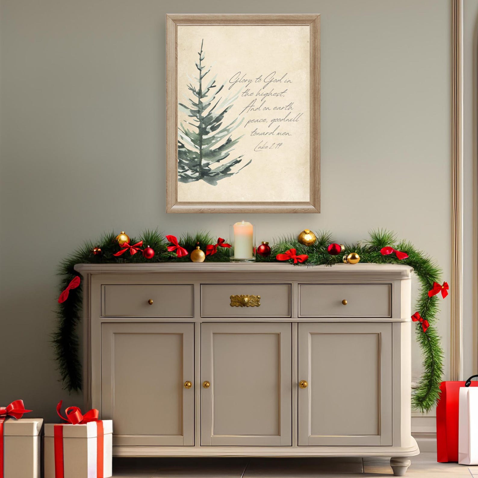 Glory to God Christmas Scripture | Peace on Earth Sign Large Christmas ...