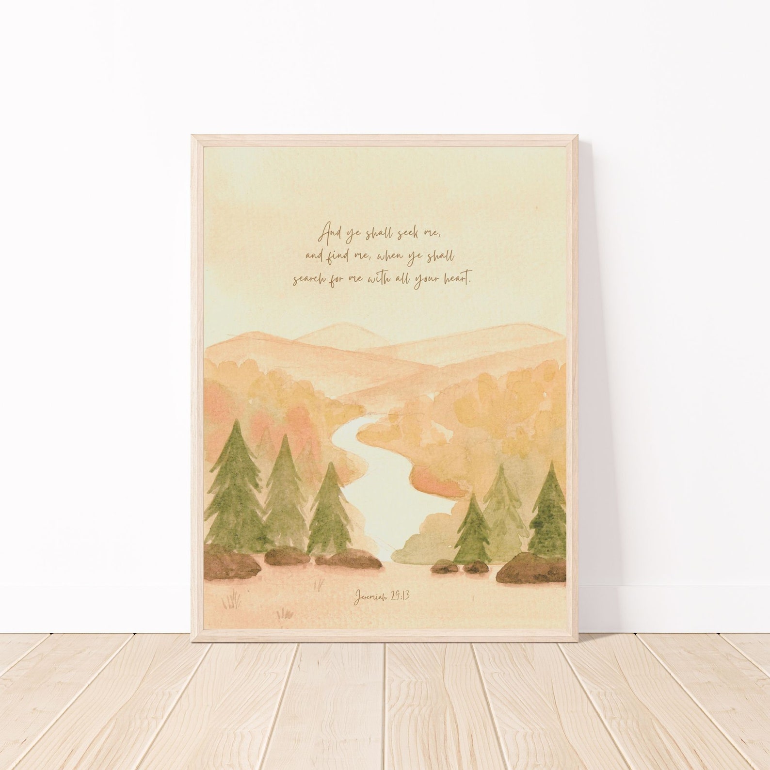 Jeremiah 29 Faith Printable Watercolor Scripture Biblical Artwork ...