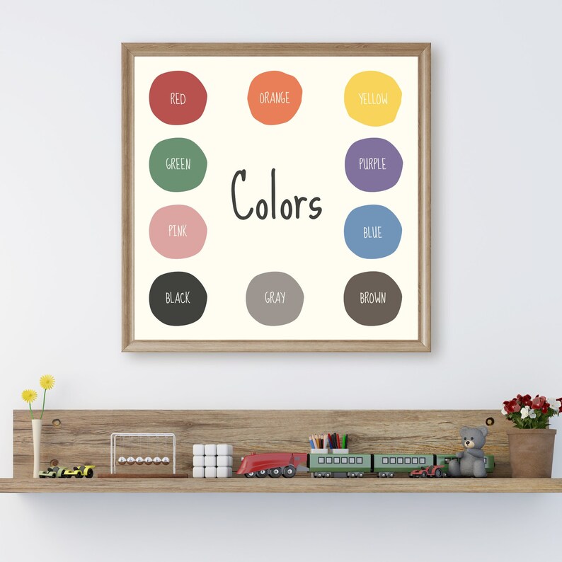 Color Chart Poster primary Colors Educational Posterlearning - Etsy