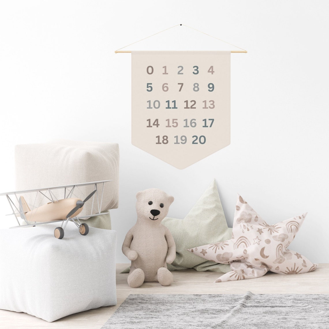Number Chart Nursery Banner Number Activities Educational - Etsy
