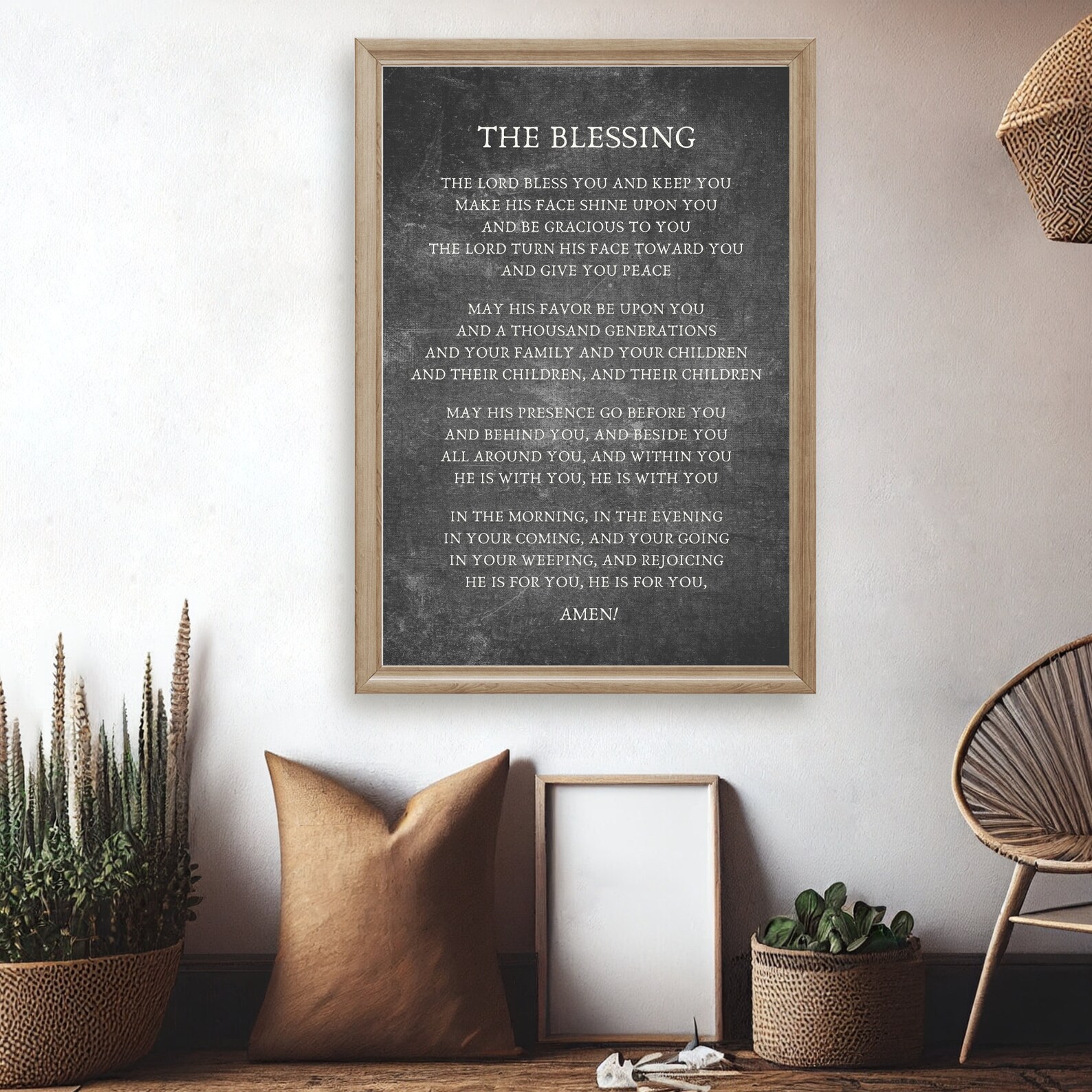The Blessing Lyrics Wall Art | May the Lord Bless You and Keep You ...