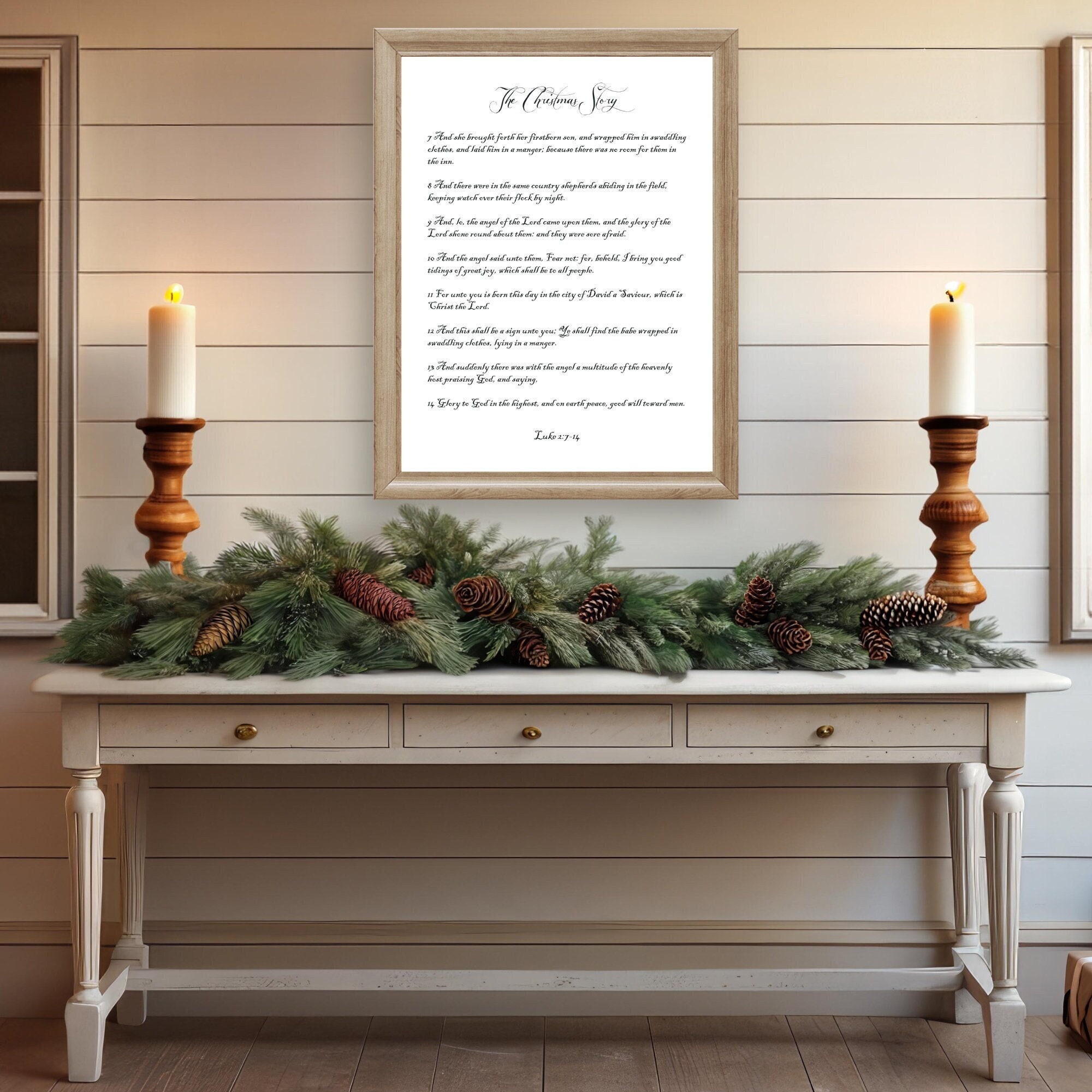 Birth of Jesus Story Nativity Printable Christmas Story Sign - Etsy