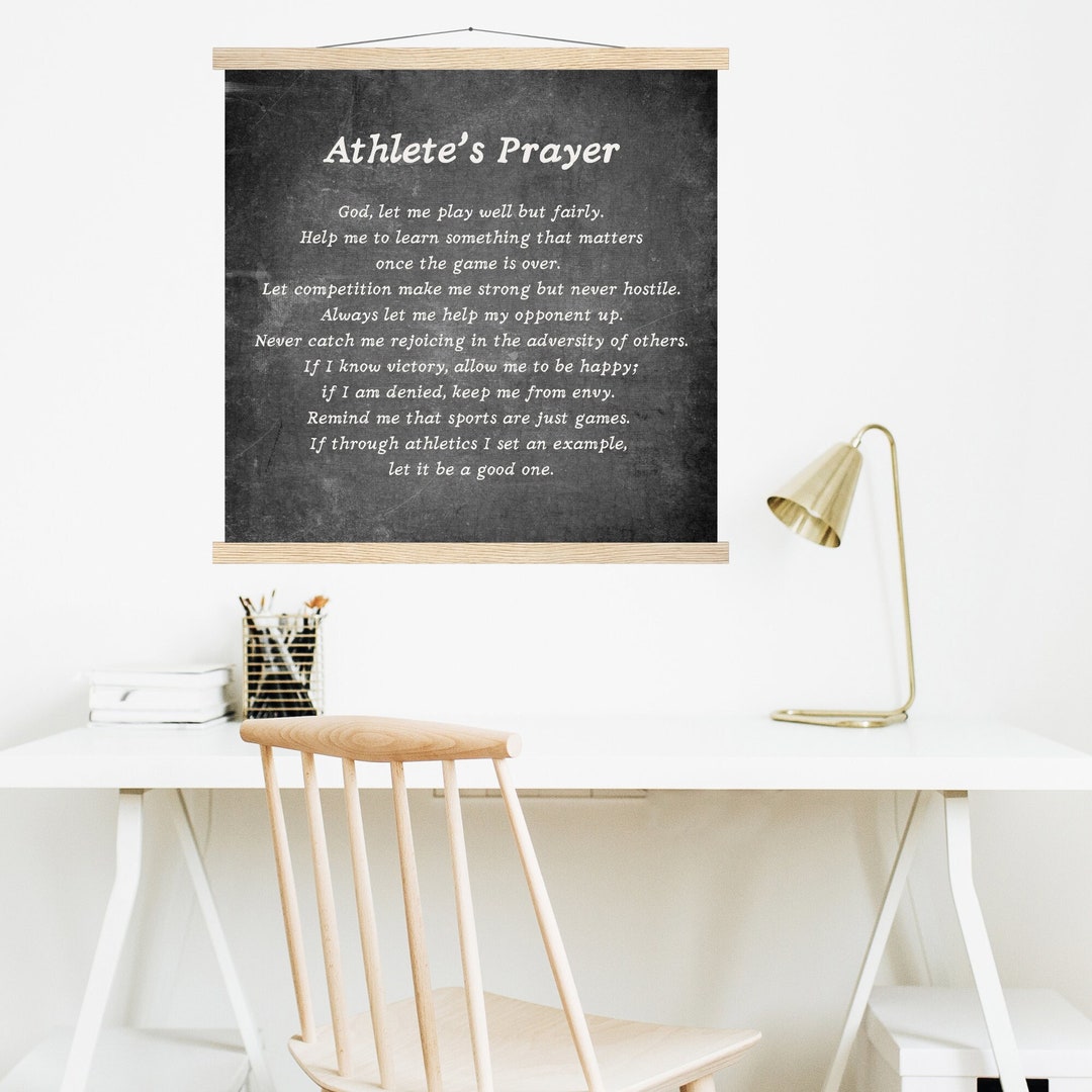 Athlete Poster Christian Sports Prayer Poster Christian Youth Athlete ...