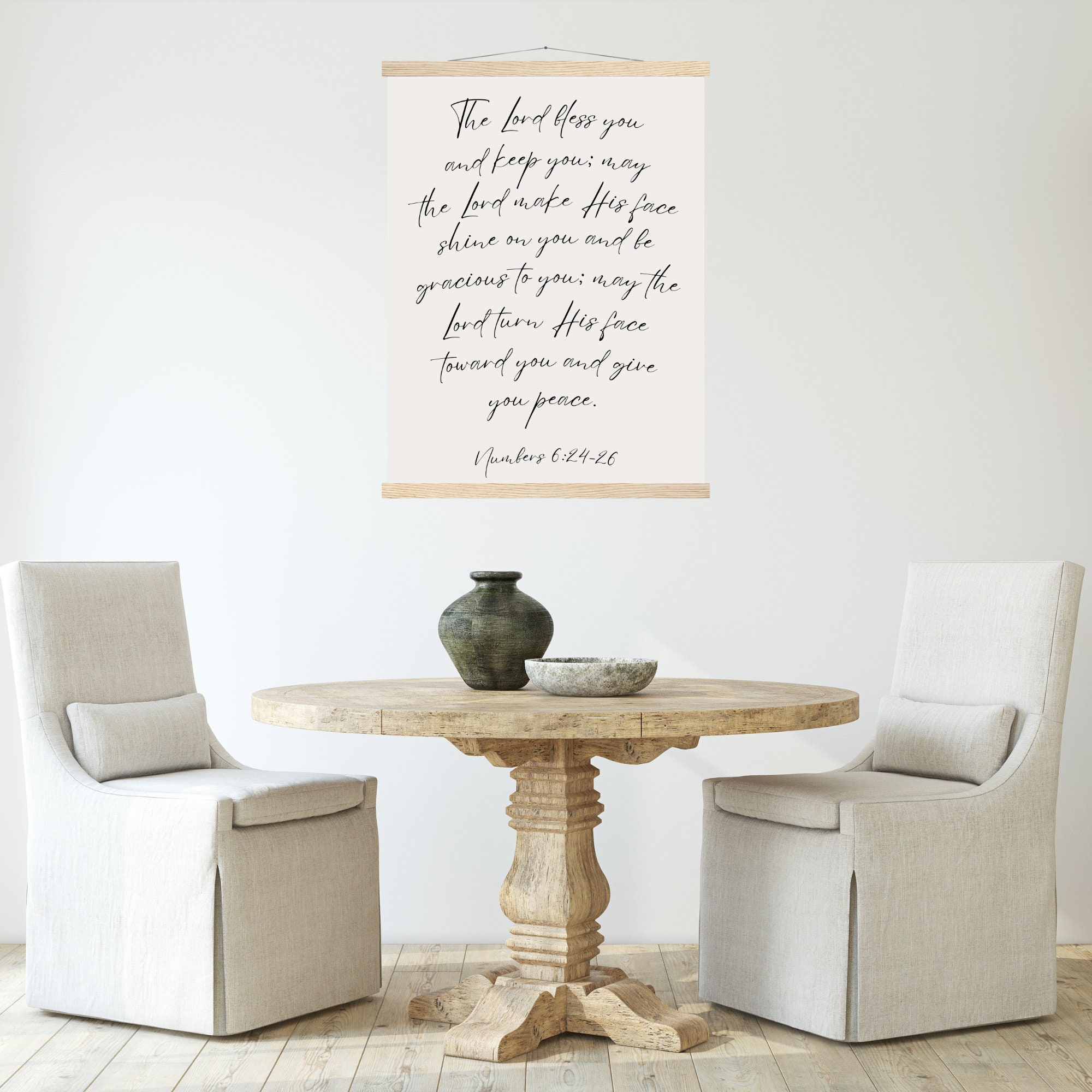 Numbers 6 24 26 Sign Blessing Lyrics Wall Art the Lord Bless You and ...