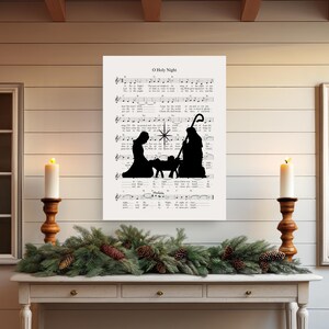 O Holy Night Sign Nativity Wall Art Christmas Hymn Sign|christmas Carol ...