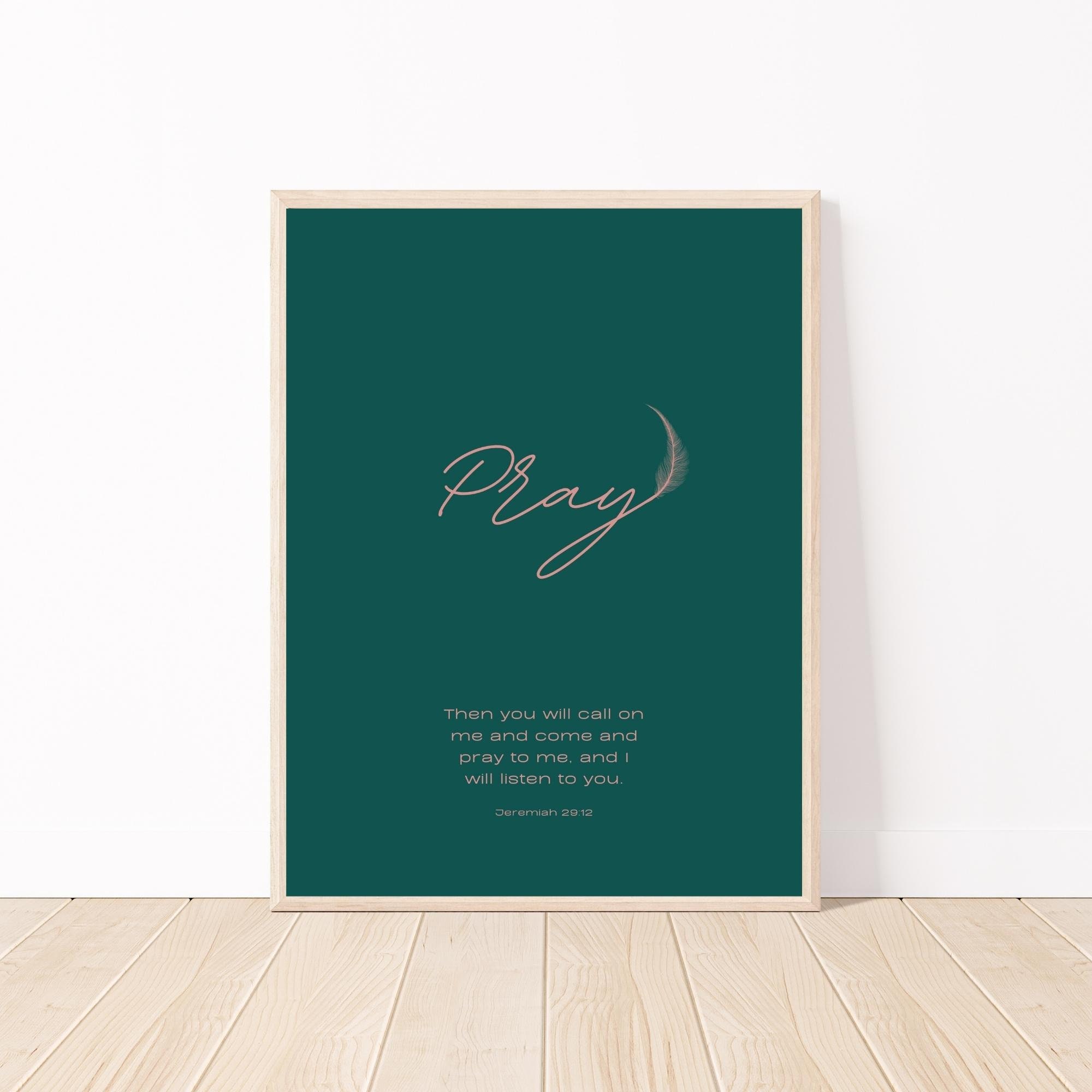 Jeremiah 29 12 Prayer Printable Feather Artwork Prayer - Etsy