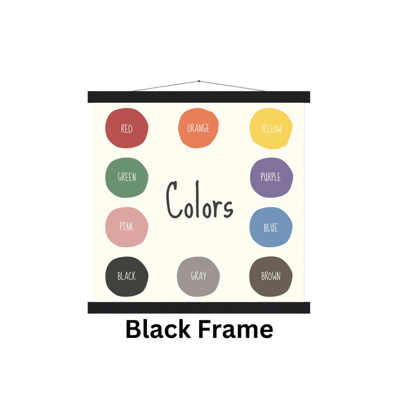 Color Chart Poster primary Colors Educational Posterlearning - Etsy