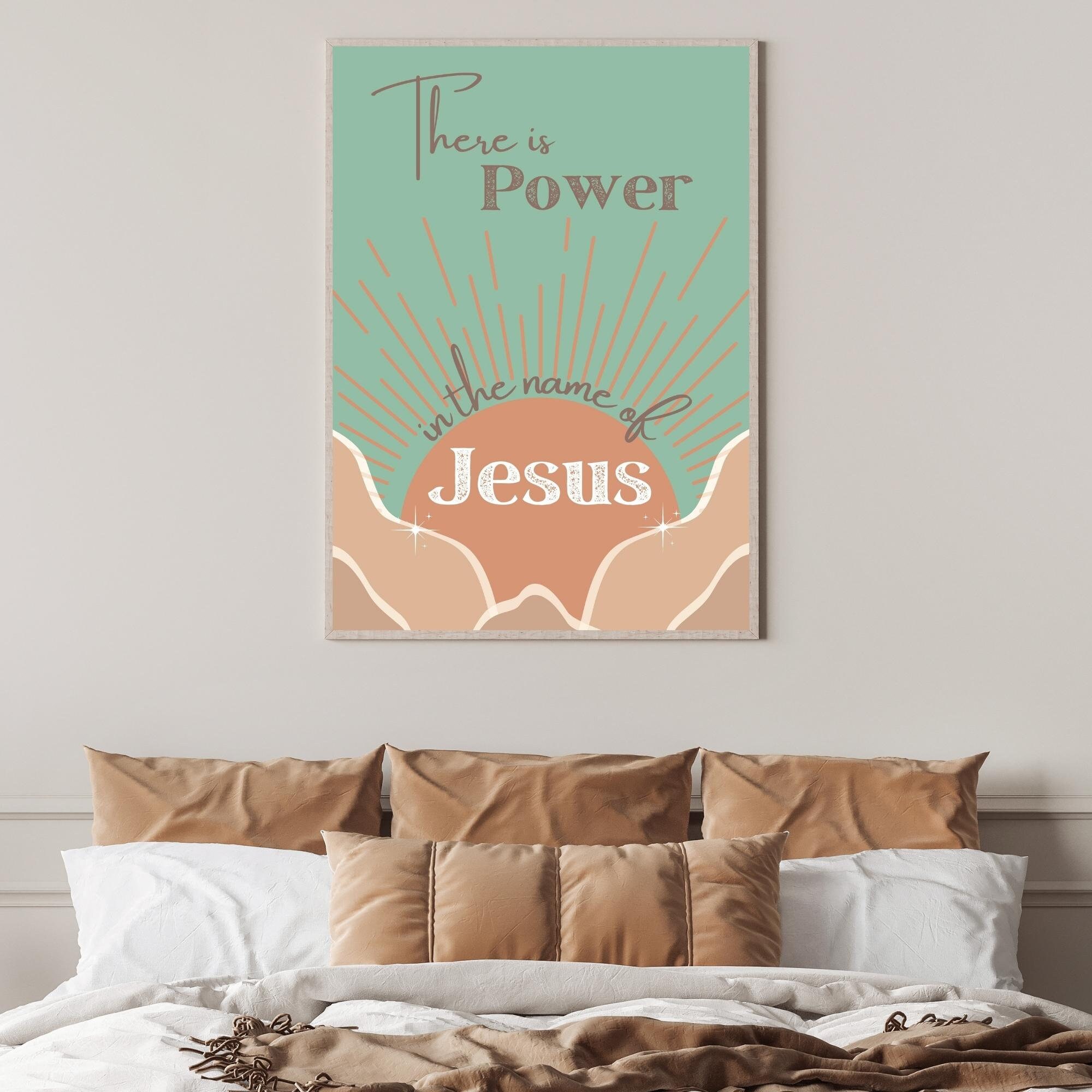 Boho Mountain Art Faith Printable Christian Postername of Jesusboho ...