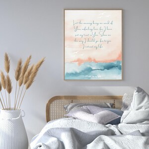 Psalm 143 8 Psalm Printable|christian Watercolor |psalm Wall Art ...