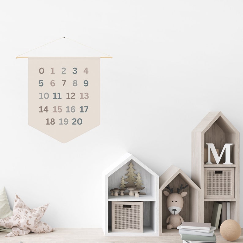 Number Chart Nursery Banner Number Activities Educational - Etsy