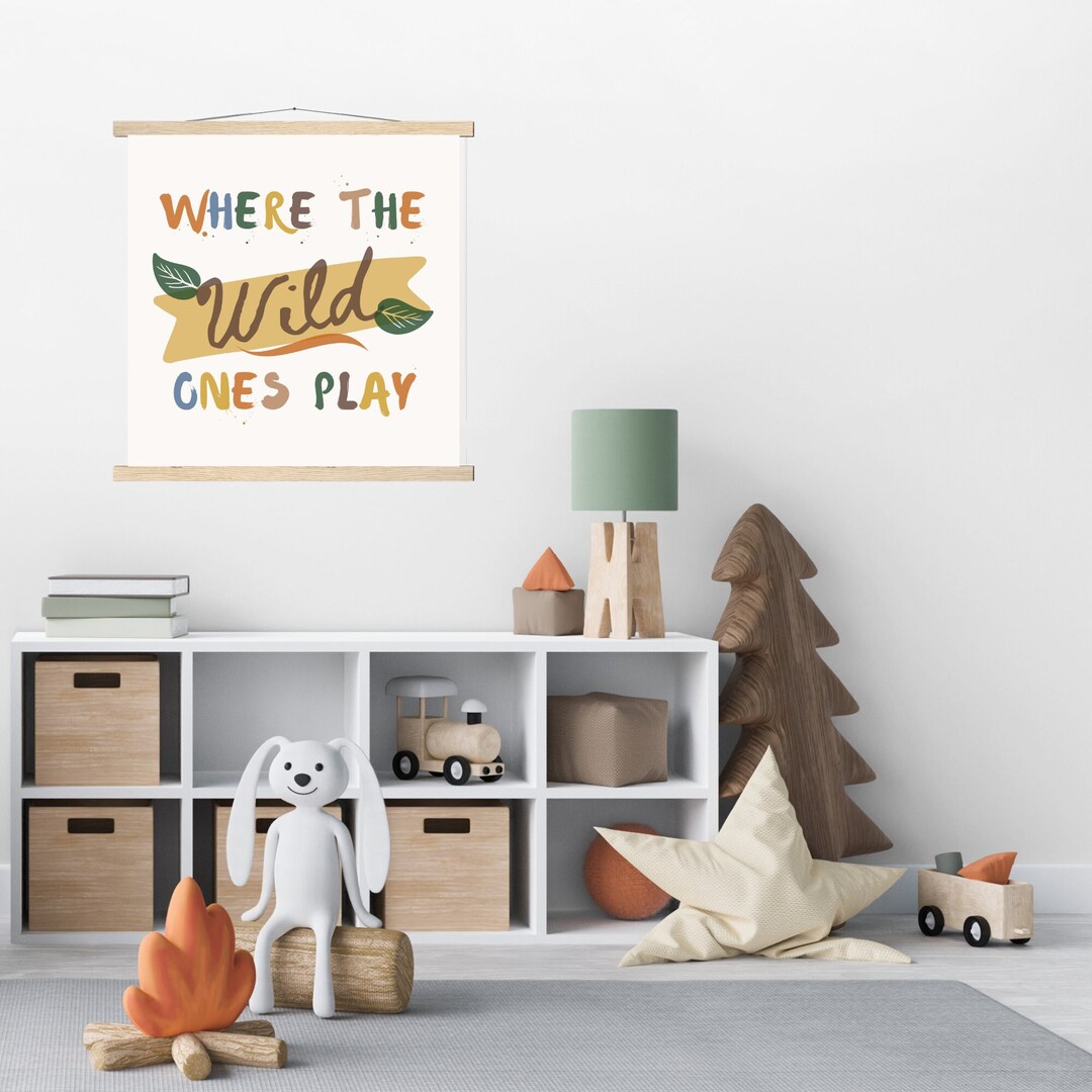 Wild Things Play Sign Wild One Banner|stay Wild Play Room Sign|wild ...