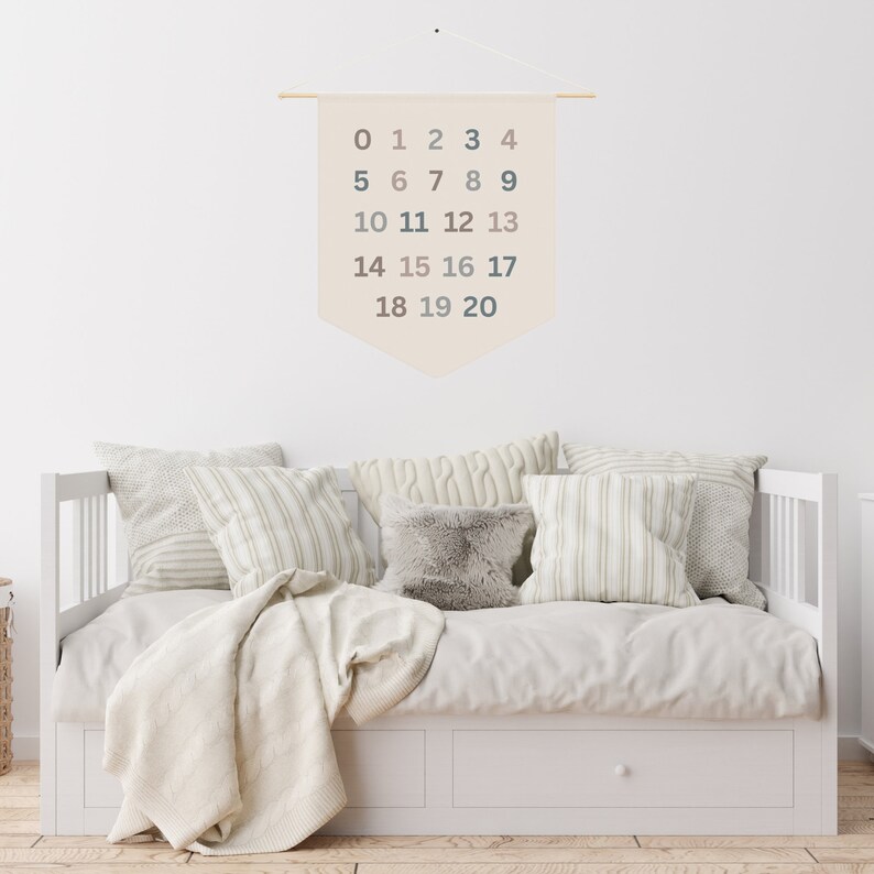 Number Chart Nursery Banner Number Activities Educational - Etsy