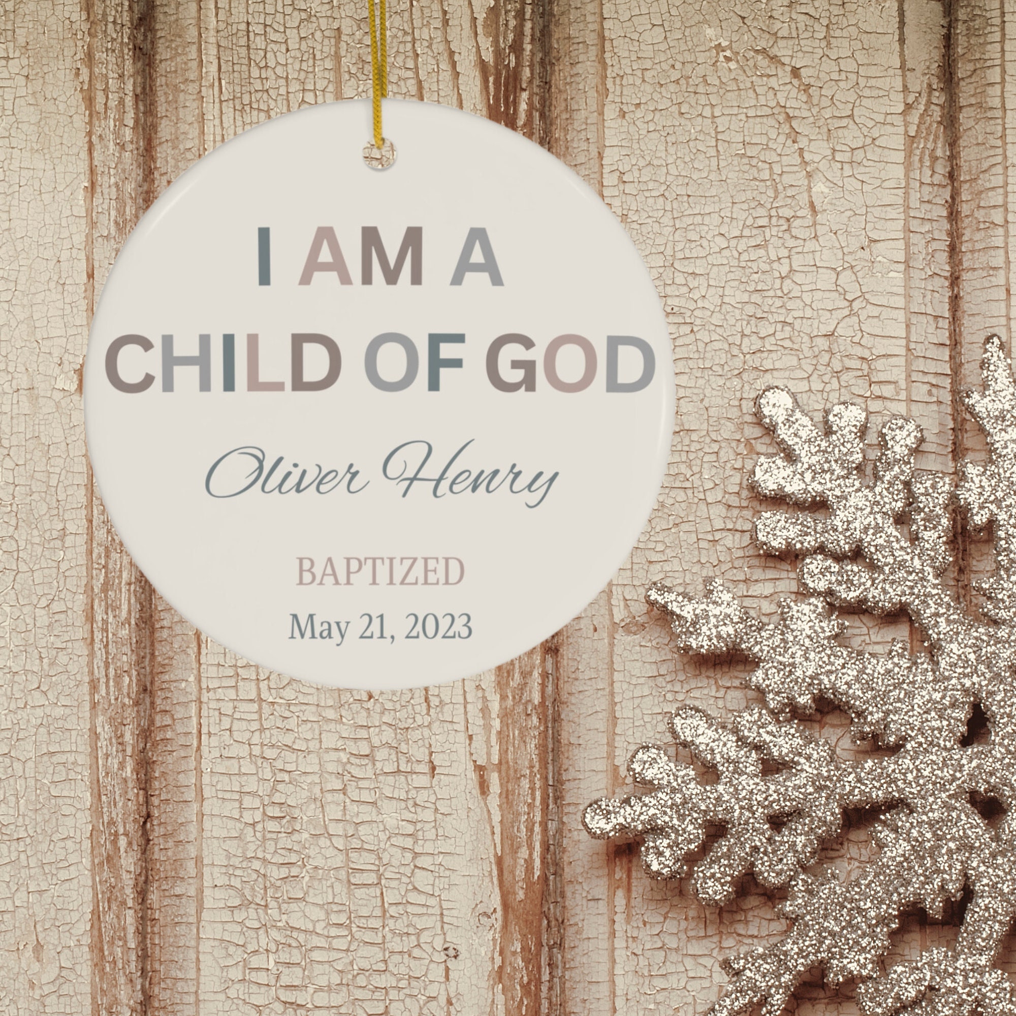 I Am A Child of God Baptism Ornament Goddaughter Ornament Baptism Gift ...