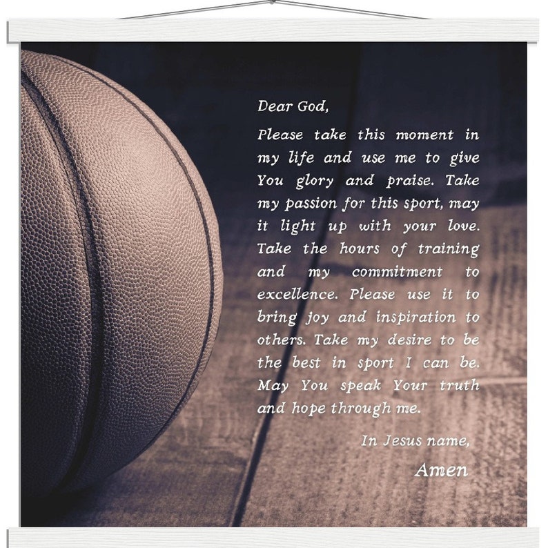 Basketball Poster Christian Sports Athlete Poster Prayer - Etsy