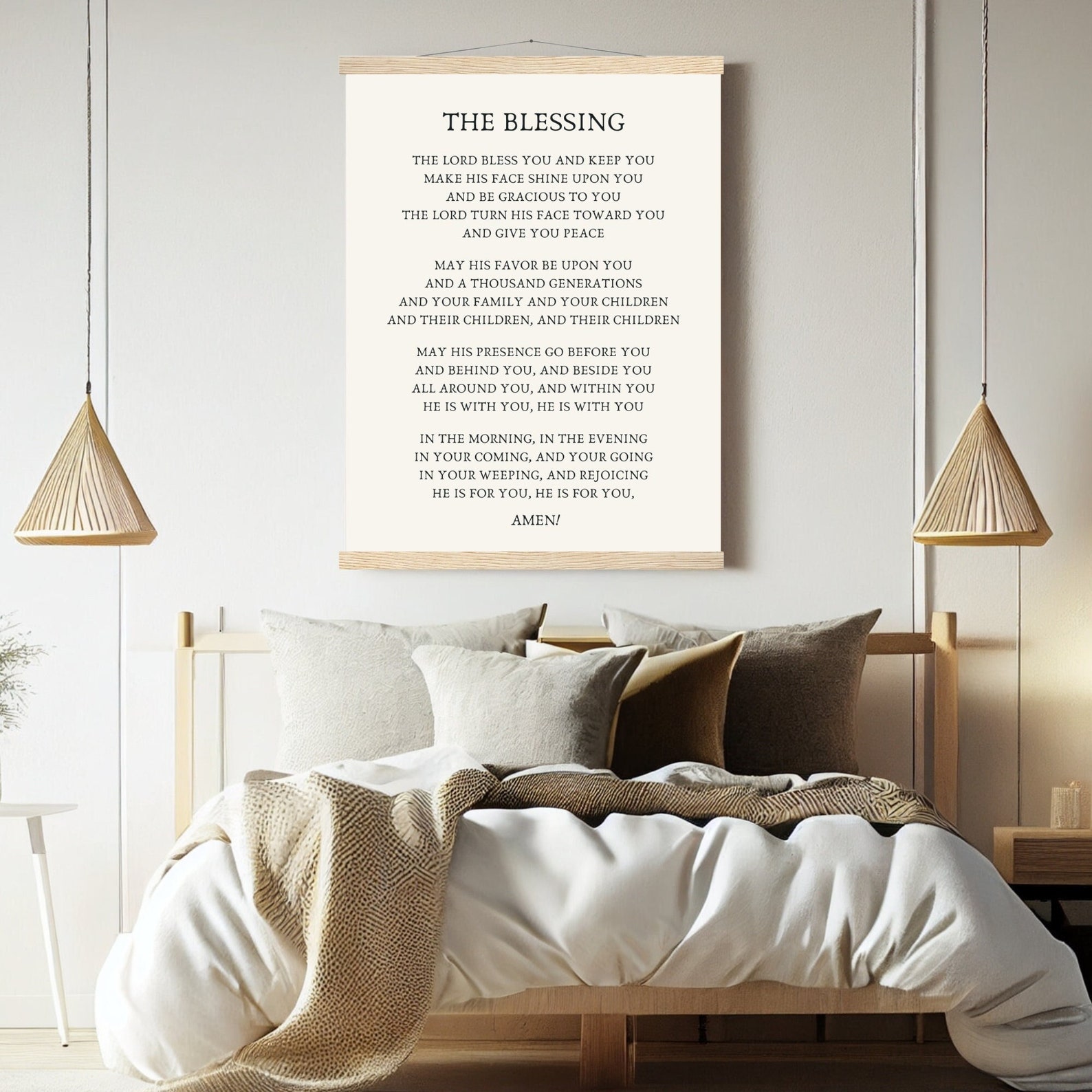 The Blessing Lyrics Wall Art May the Lord Bless You and Keep - Etsy