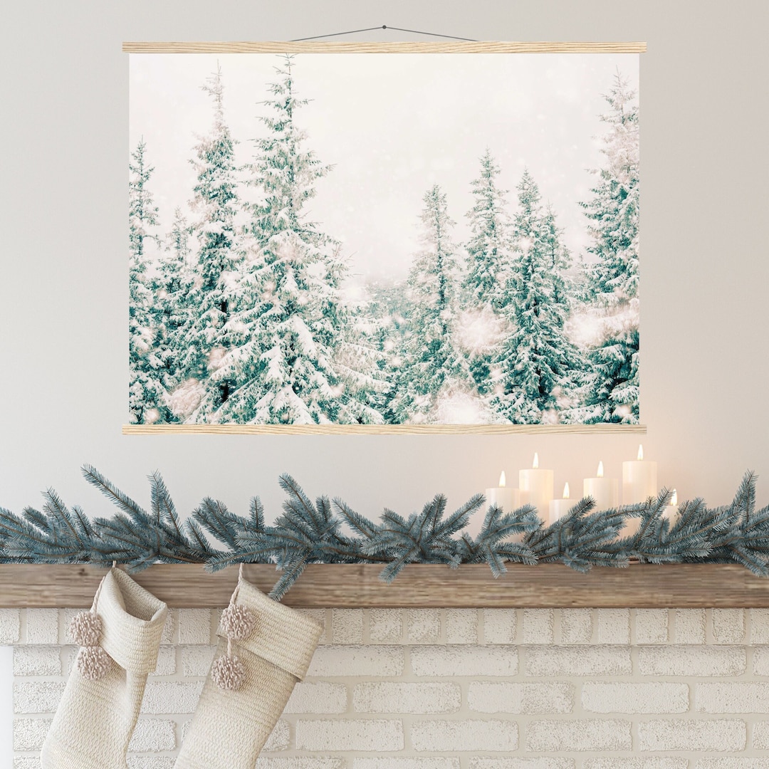 Winter Tree Poster Winter House Print Winter Forest Print Winter ...