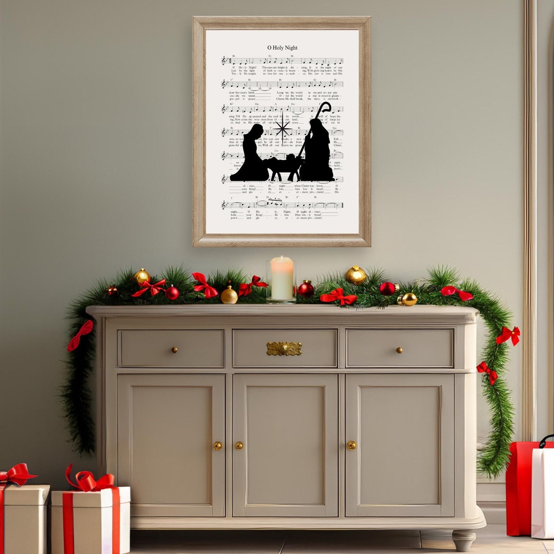 O Holy Night Sign Nativity Wall Art Christmas Hymn Sign|christmas Carol ...