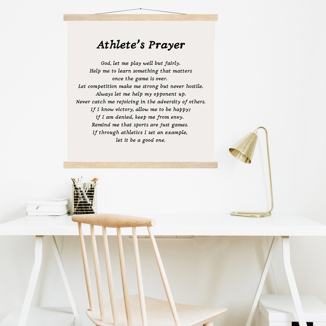 Athlete Poster Christian Sports Prayer Poster Christian Youth Athlete ...