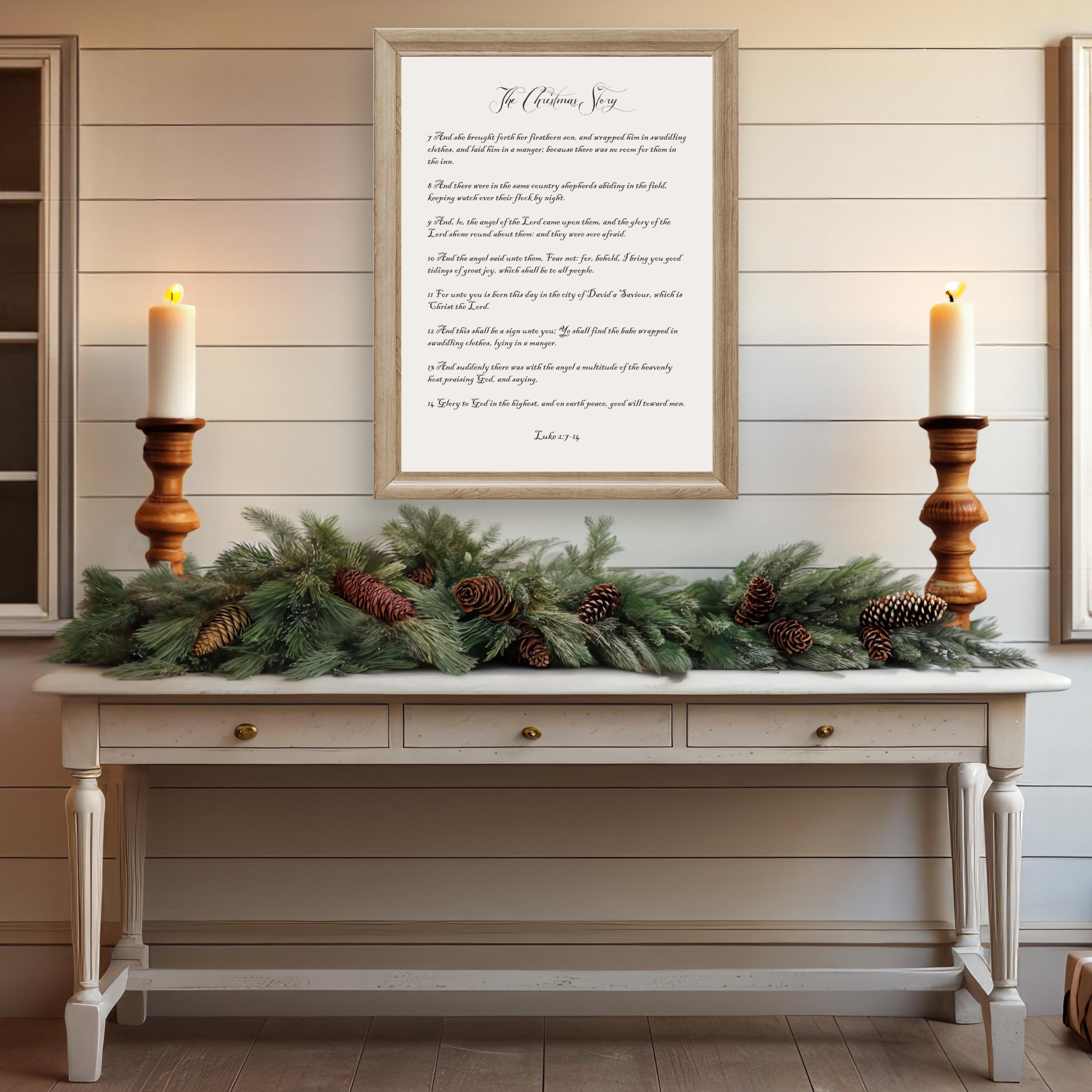 Birth of Jesus Story Nativity Printable Christmas Story Sign Nativity ...