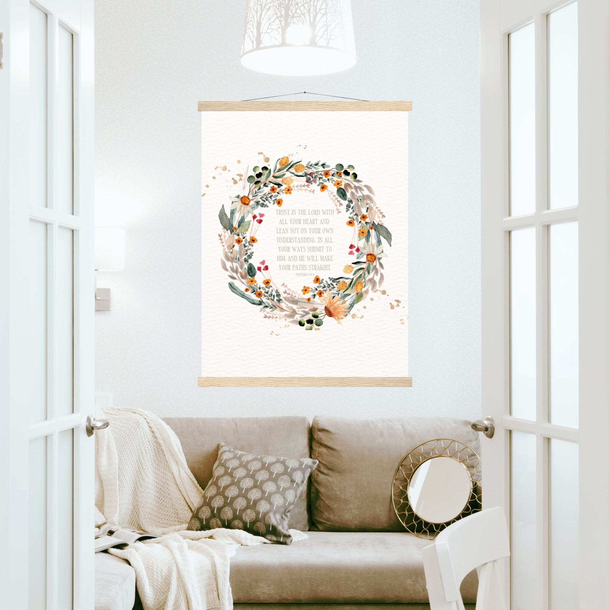 Trust in the Lord Sign Proverbs 356 Print bible Verse Poster scripture ...