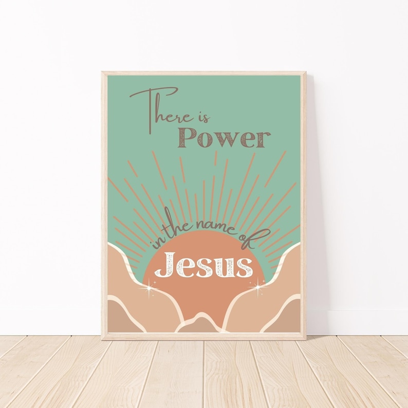 Boho Mountain Art Faith Printable Christian Postername of Jesusboho ...