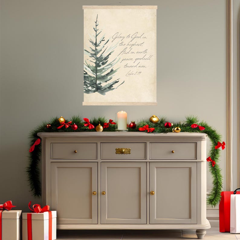 Glory to God Christmas Scripture|peace on Earth Sign Large Christmas ...