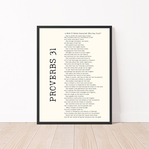 Proverbs Printable - Etsy