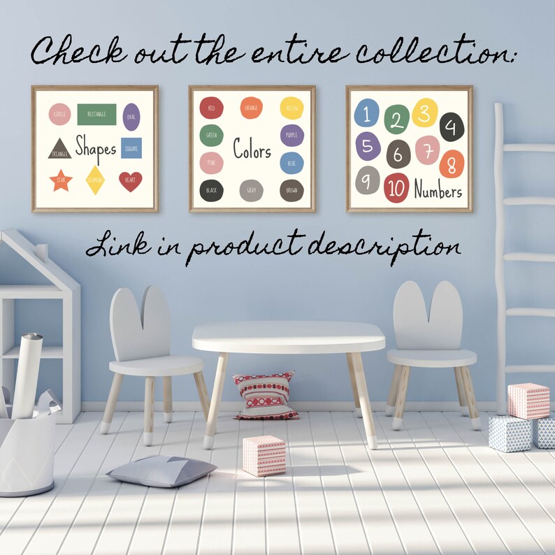 Color Chart Poster primary Colors Educational Posterlearning - Etsy