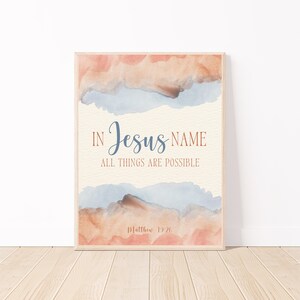 I Can Do All Things Jesus Printable Matthew 19 26 | Scripture ...