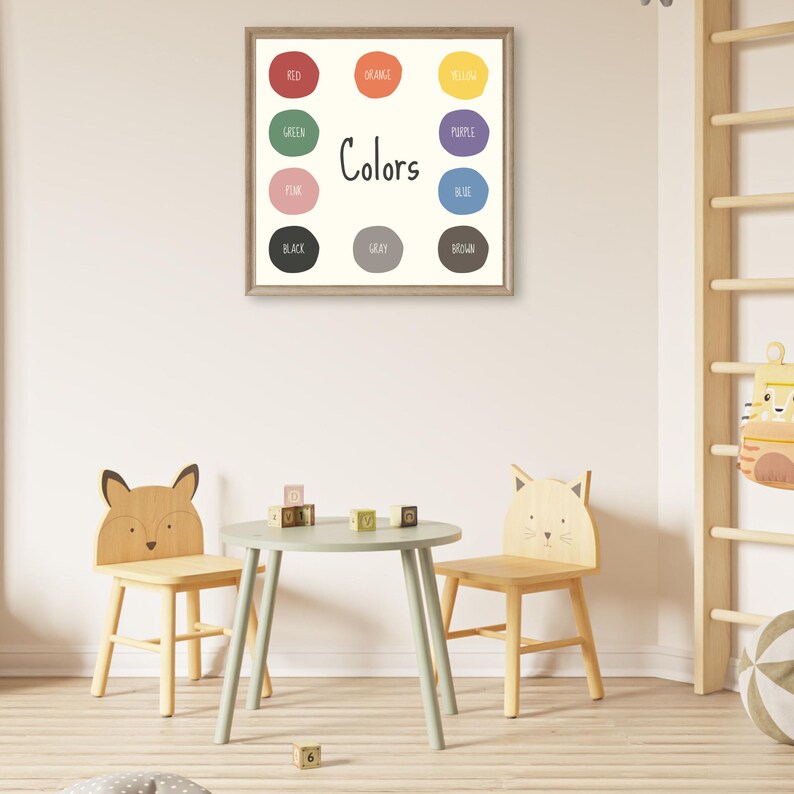 Color Chart Poster primary Colors Educational Posterlearning - Etsy