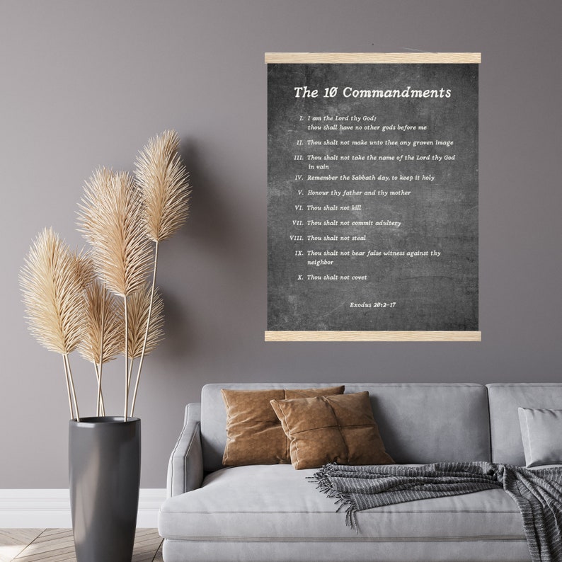 10 Commandments Poster exodus 20 Religious - Etsy