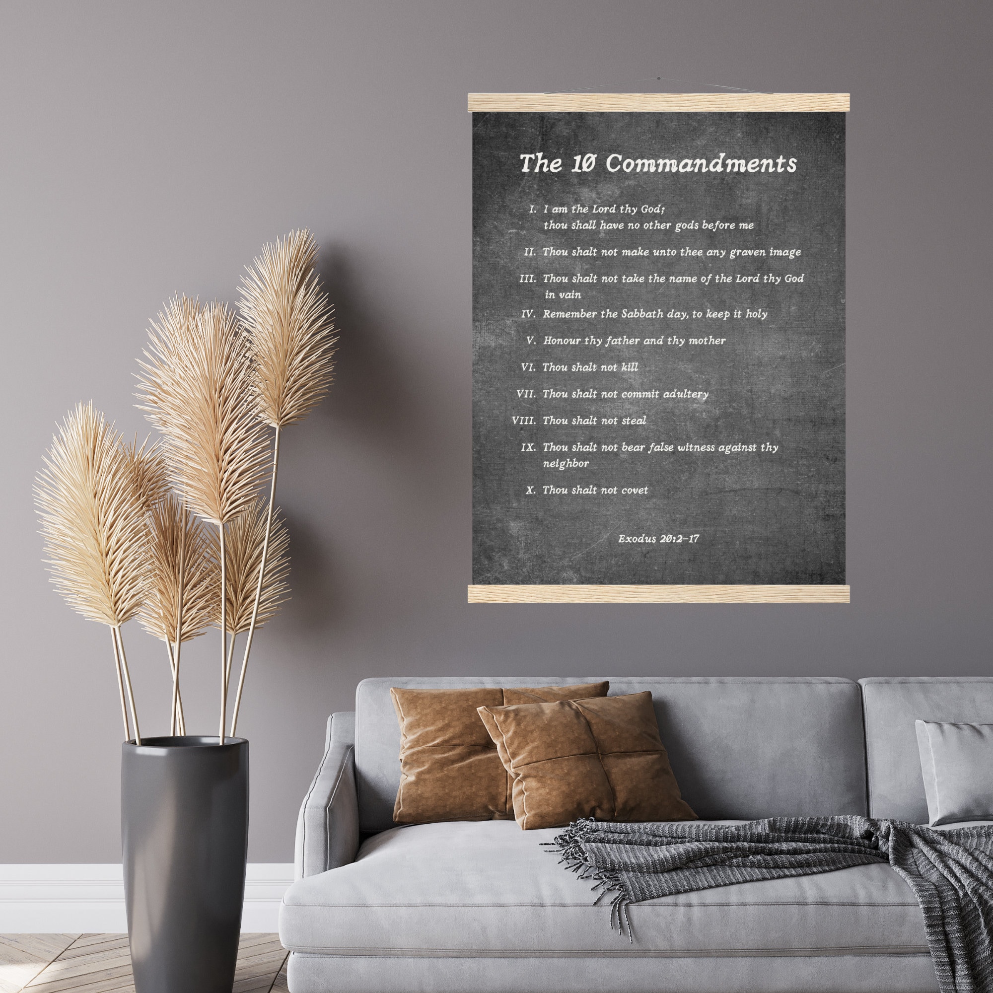 10 Commandments Poster: Exodus 20 Scripture Sign - Etsy