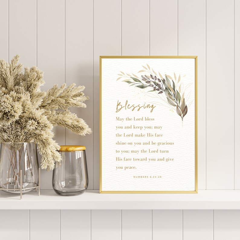 The Blessing Wall Art Prayer Printable |may the Lord Bless You and Keep ...