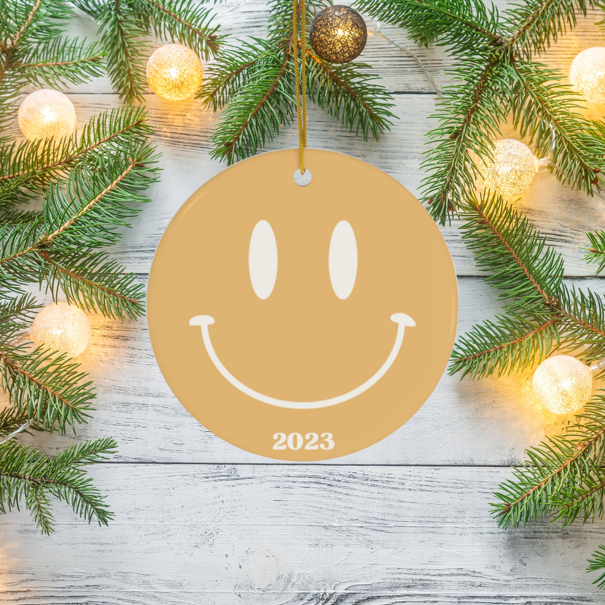 Smiley Face Ornament Gen Z Teenager Ornament Smiley Face - Etsy