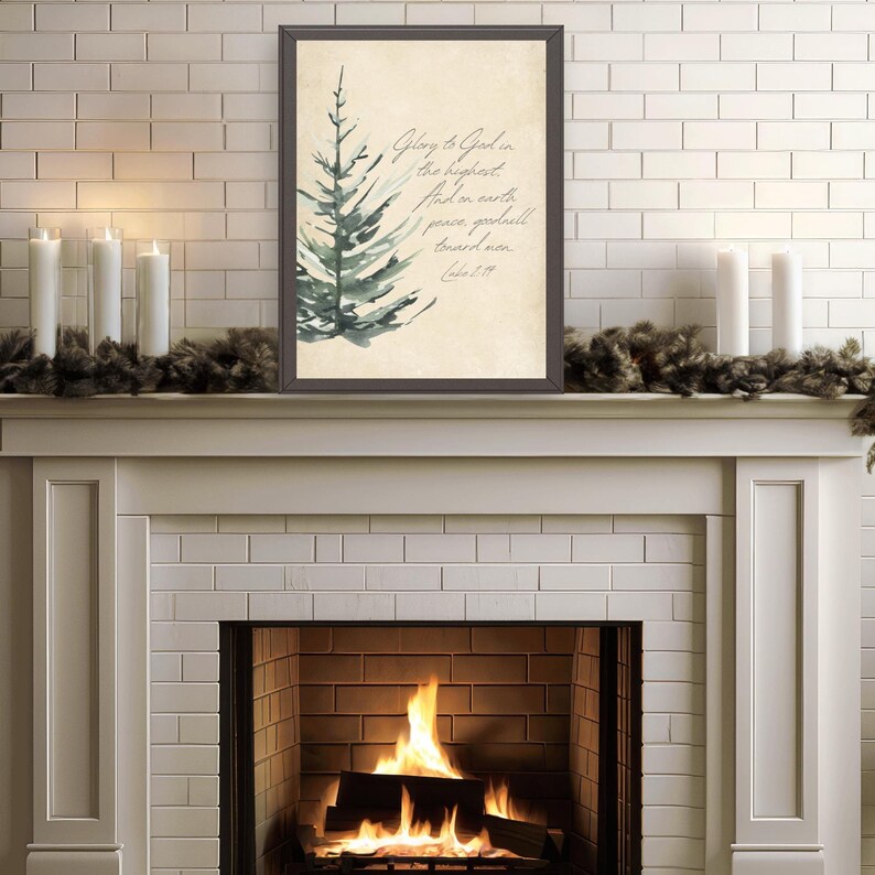 Glory to God Christmas Scripture | Peace on Earth Sign Large Christmas ...