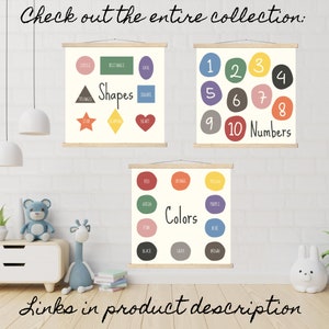 Number Chart | Number Activities Educational Poster|preschool Wall Art ...